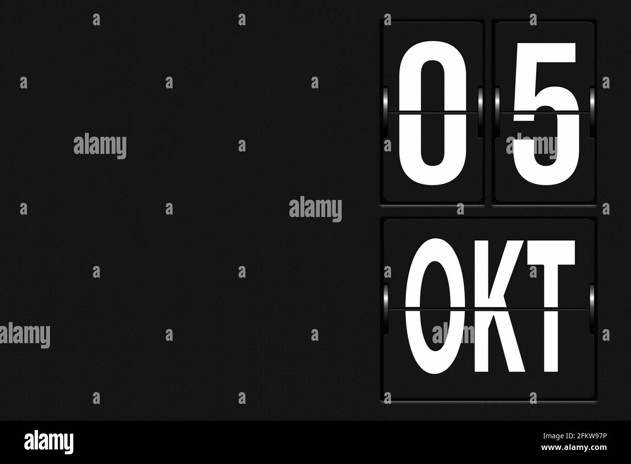 October 5th. Day 5 of month, Calendar date. Calendar in the form of a ...