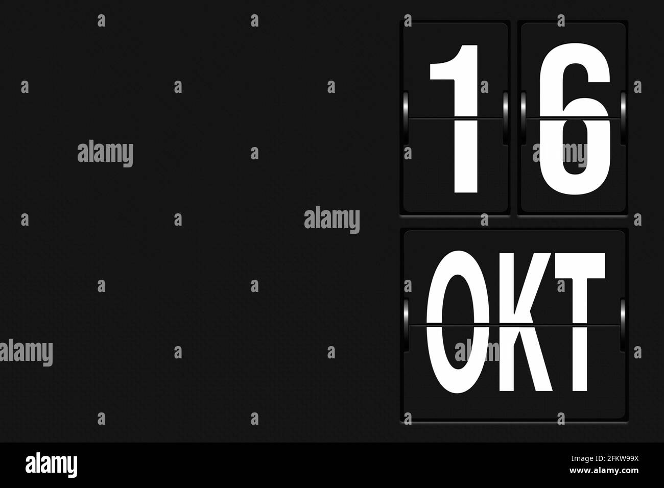 October 16th. Day 16 of month, Calendar date. Calendar in the form of a ...