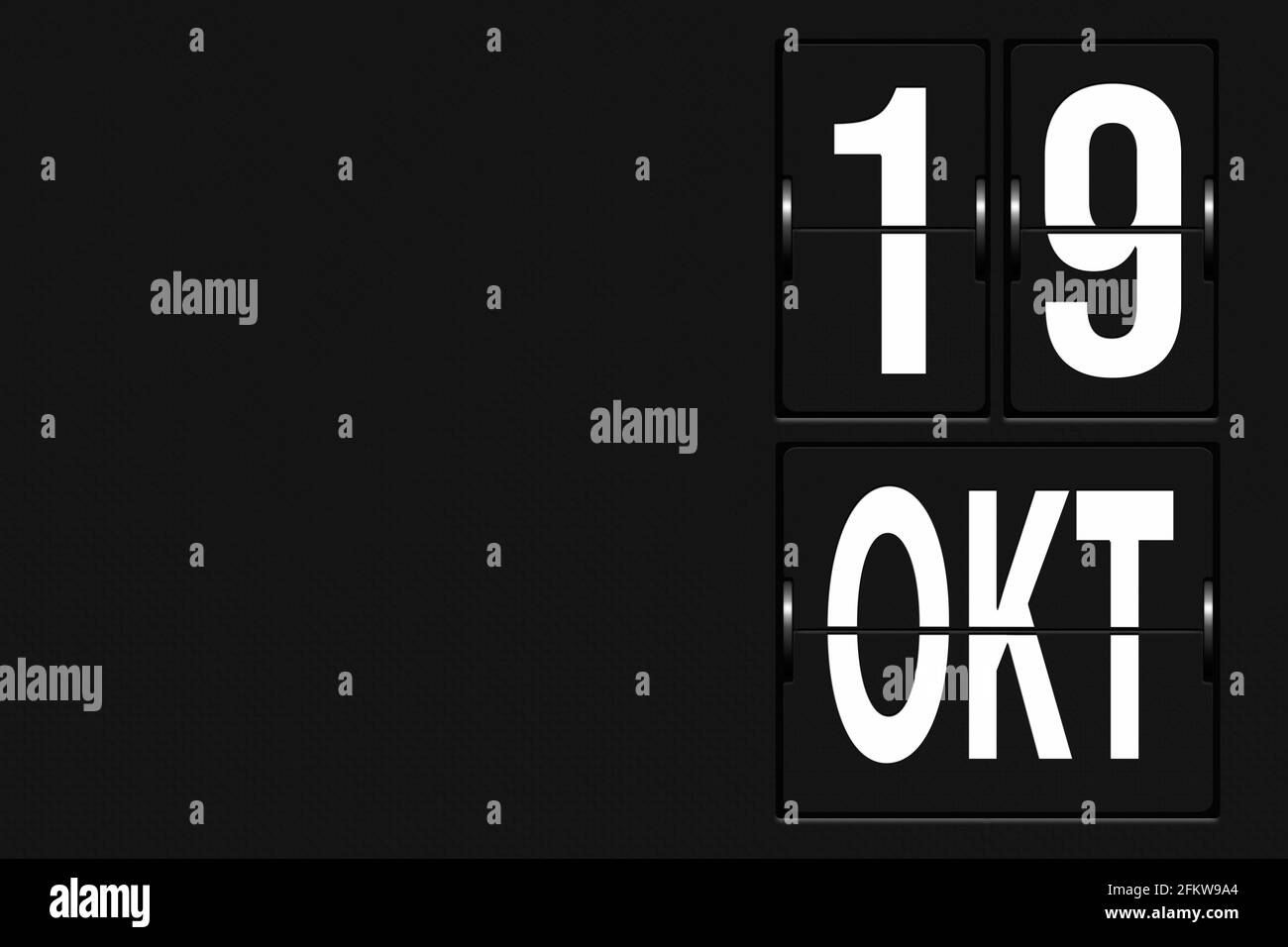 October 19th. Day 19 of month, Calendar date. Calendar in the form of a ...