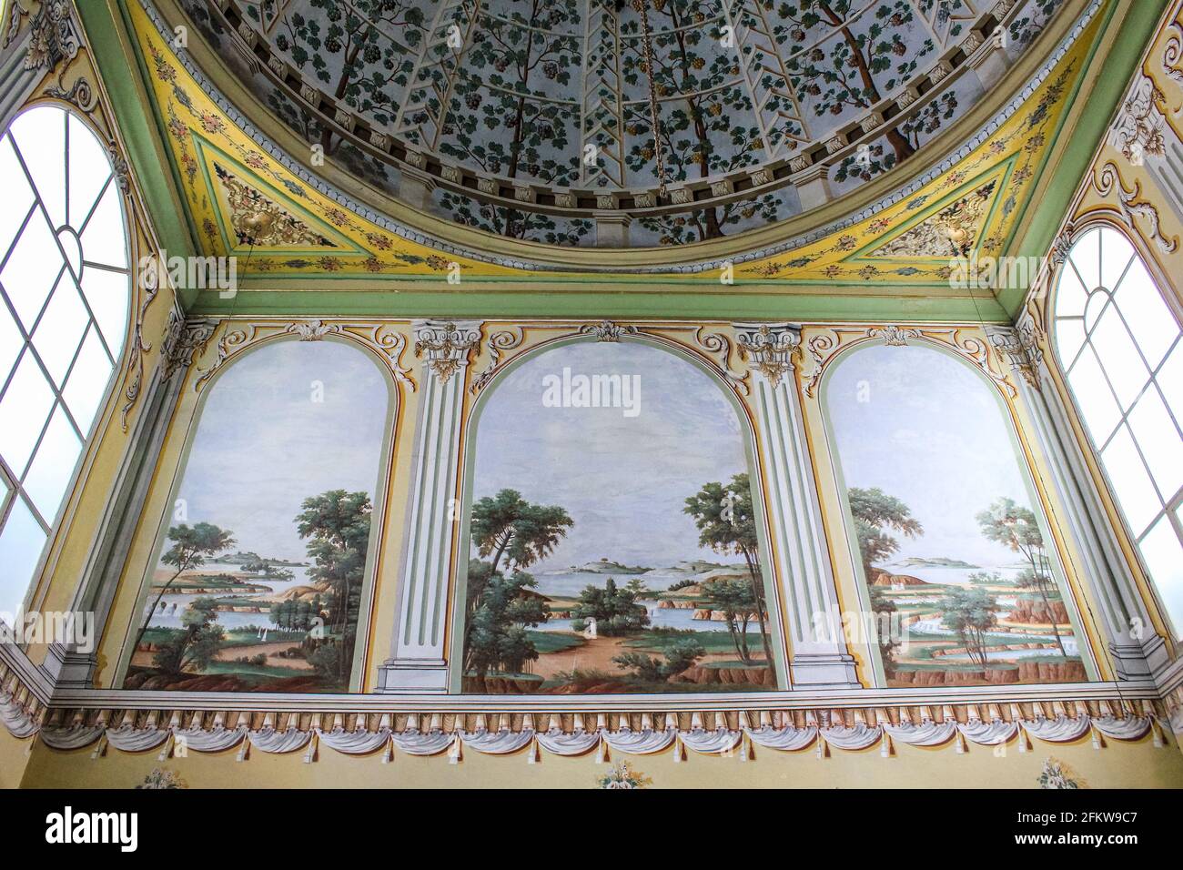 Istanbul, Turkey - May 13, 2013: View of Painted Walls of Imperial ...