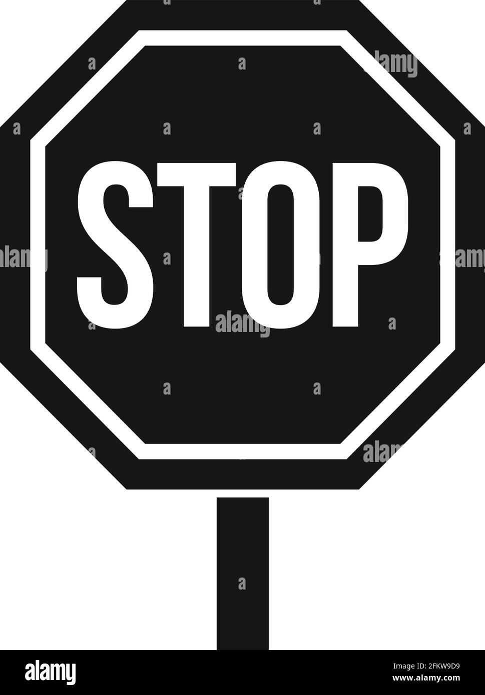 Stop road sign icon, simple style Stock Vector Image & Art - Alamy