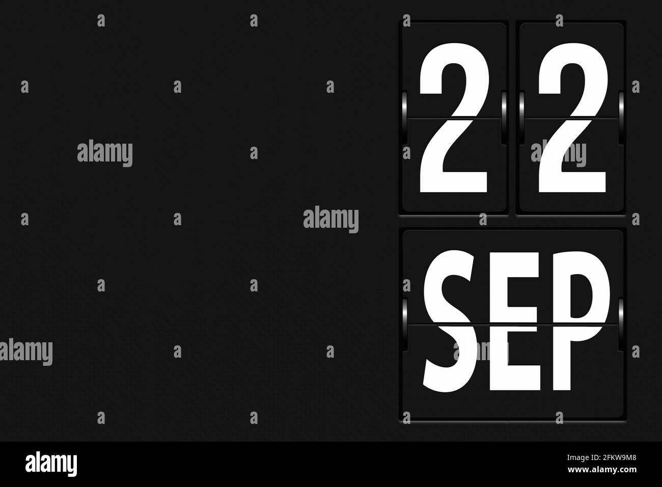 September 22nd. Day 22 of month, Calendar date. Calendar in the form of ...