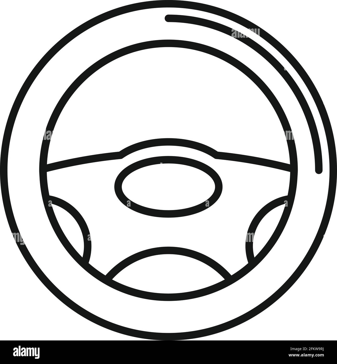 Black line sport steering wheel Cut Out Stock Images & Pictures - Alamy