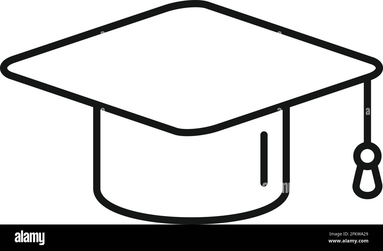 Driving school graduation hat icon, outline style Stock Vector Image ...