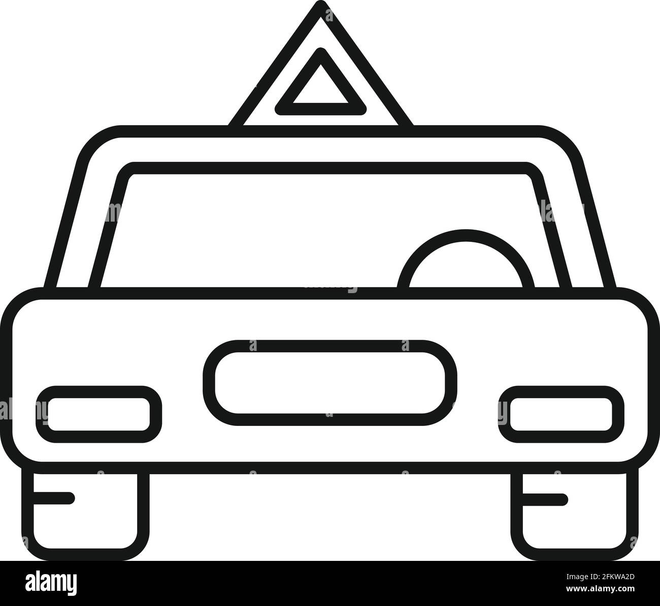 Driving school car icon, outline style Stock Vector Image & Art - Alamy