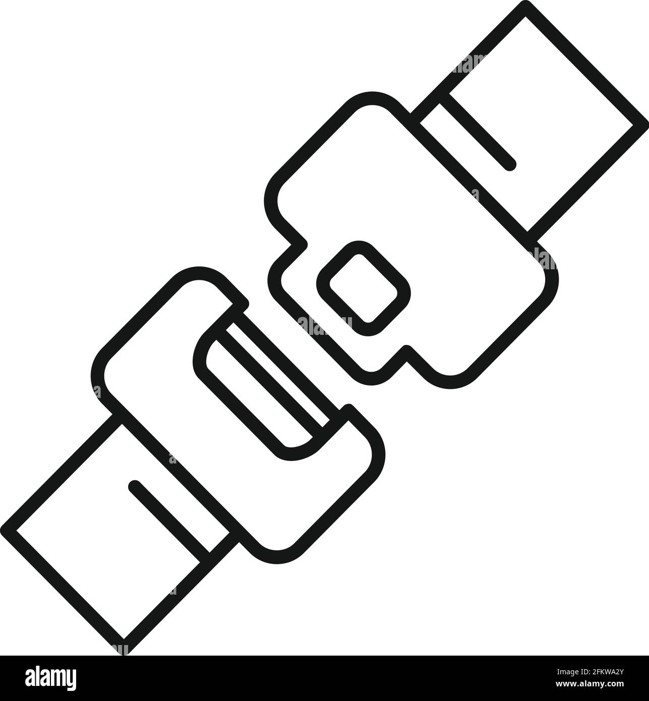 Seat Belt Icon Seat Belt Icon Vector. Thin Line Sign. Isolated Contour