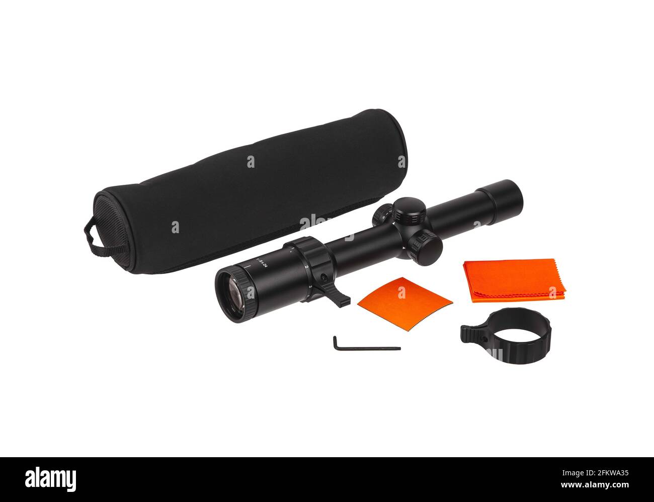 Modern sniper scope. Optical device for aiming and shooting at long ...