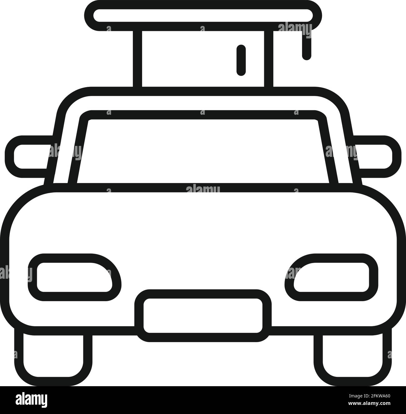 Driving school car graduation icon, outline style Stock Vector Image ...