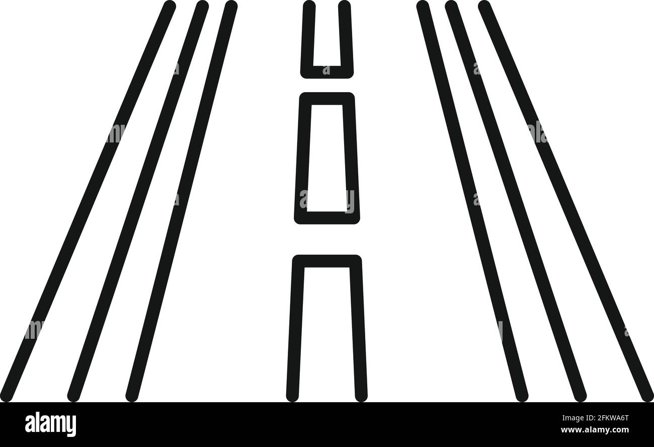 Driving school road icon, outline style Stock Vector Image & Art - Alamy