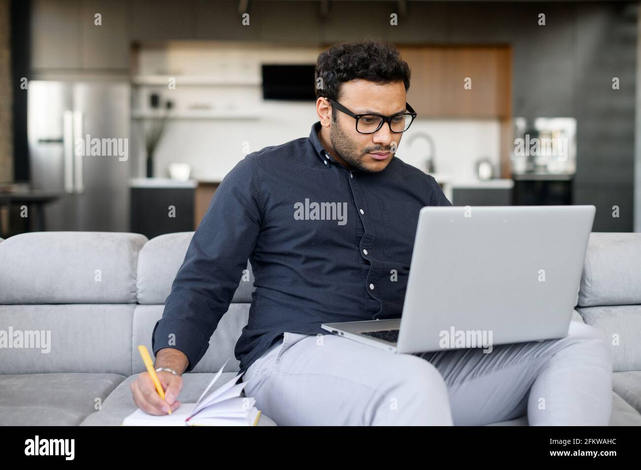 Indian man freelancer work documents hi-res stock photography and ...