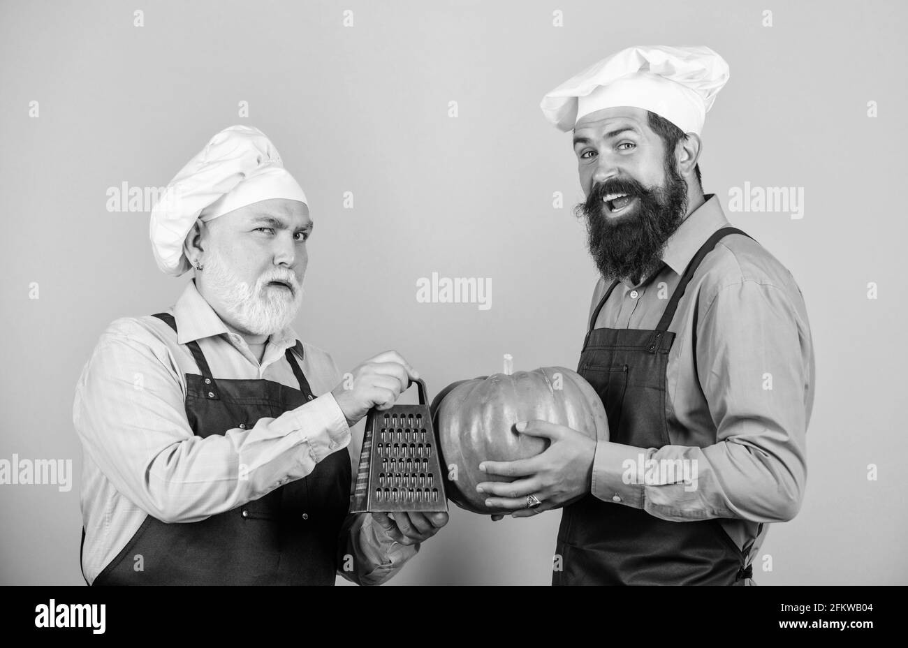 Health in his hands. mature senior bearded men in kitchen. professional ...