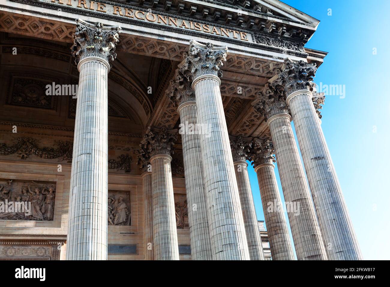 Corinthian Columns of Pantheon in Paris . Classical Greek Architecture ...