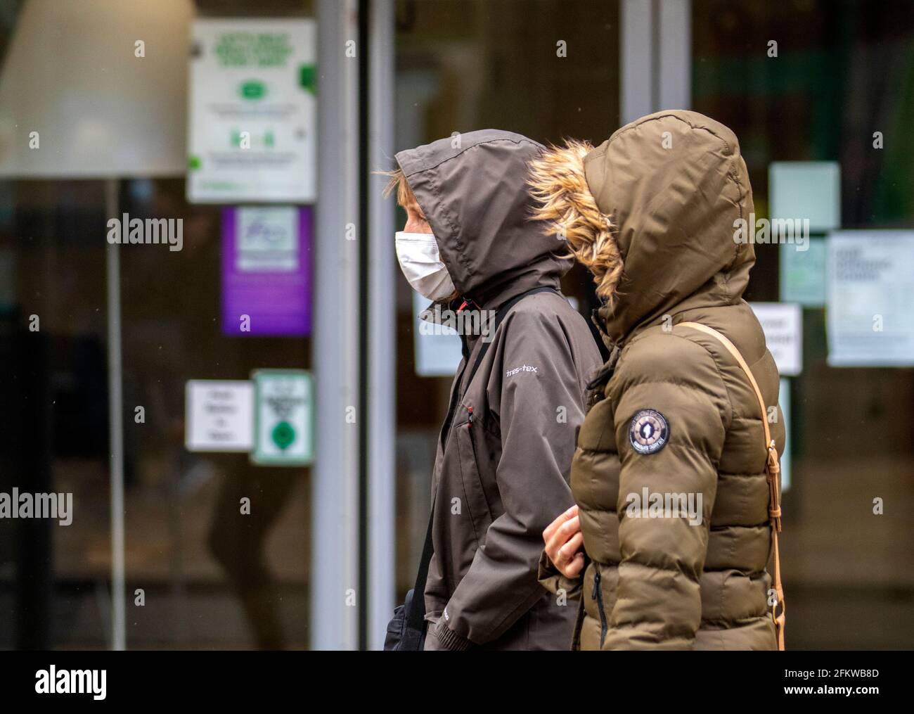 Preston; Lancashire. 4th May 2021; UK Weather; Anoraks waterproof ...