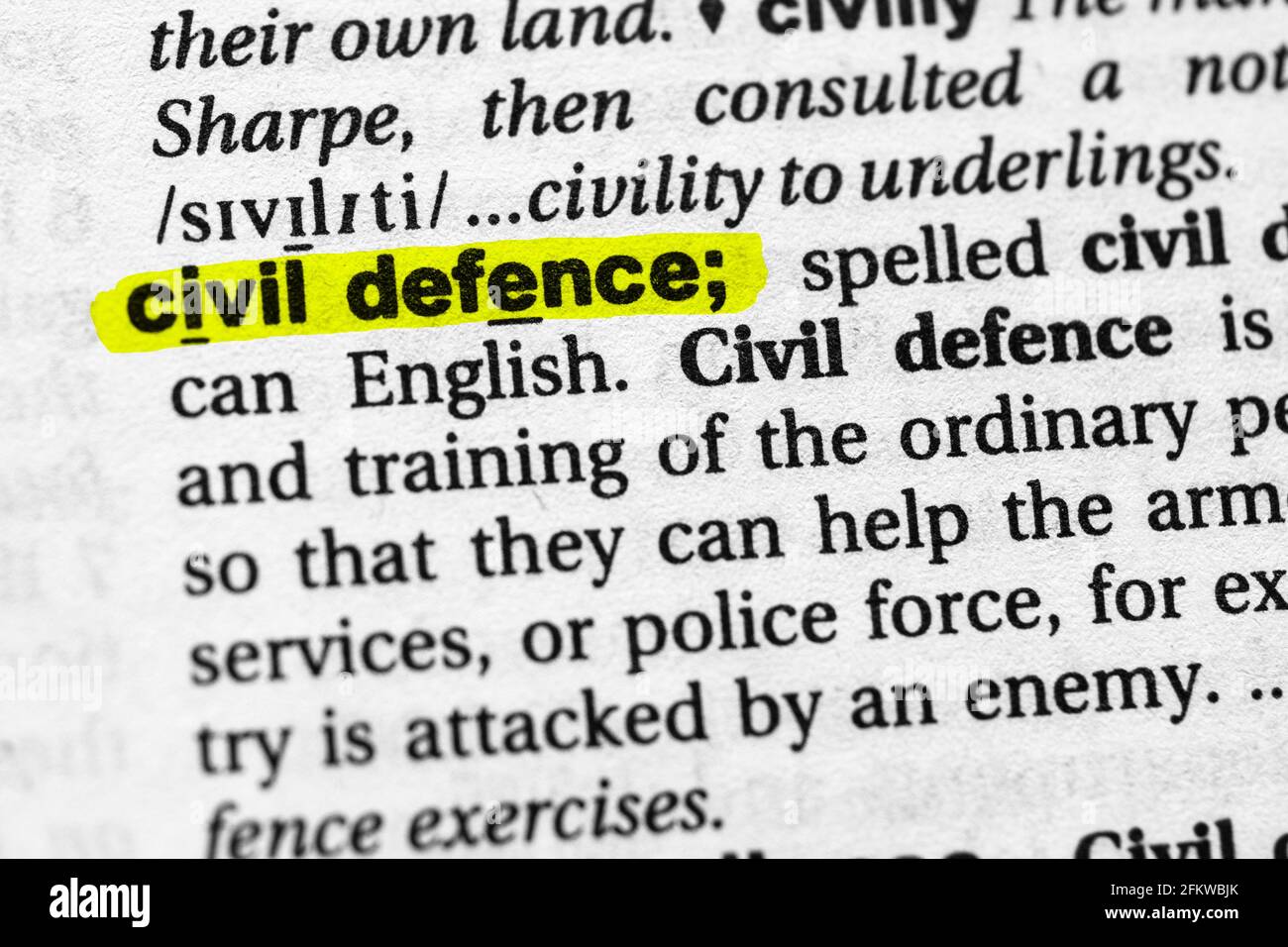 Highlighted word civil defence concept and meaning Stock Photo - Alamy Highlighted word civil defence concept and meaning Stock Photo - Alamy