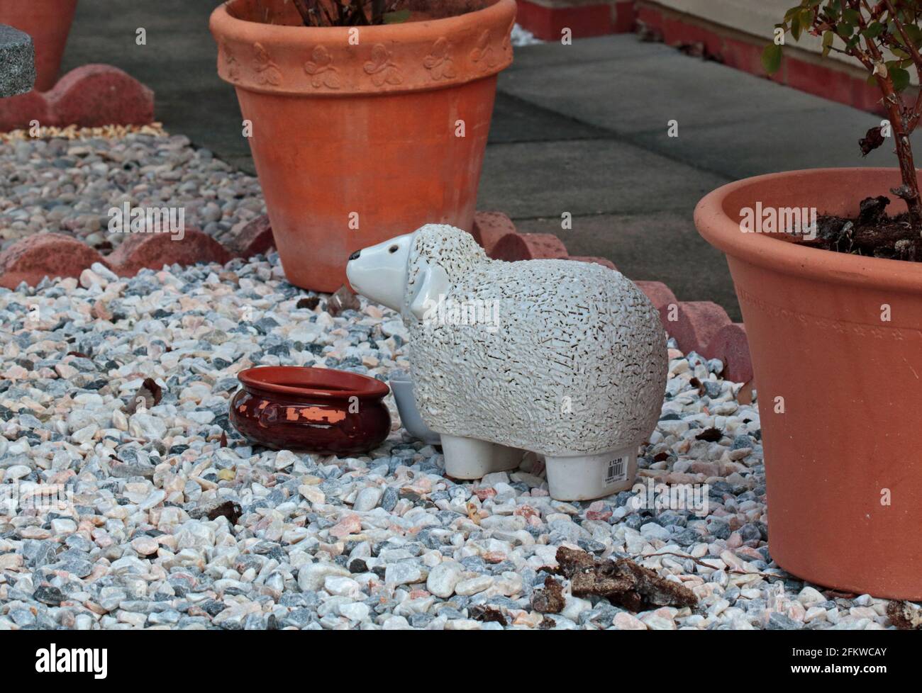 Ornamental Sheep in Front Garden, UK Stock Photo - Alamy