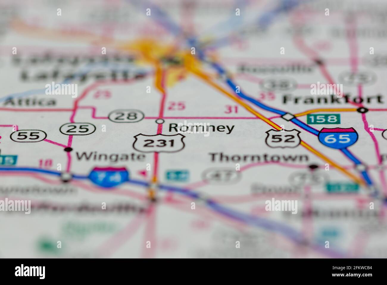 Romney indiana map hi-res stock photography and images - Alamy