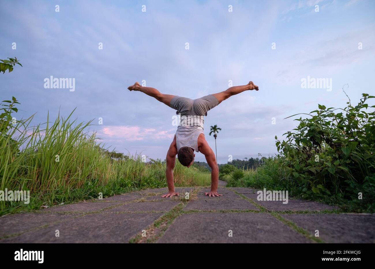 Man practice Yoga practice and meditation outdoor Stock Photo - Alamy