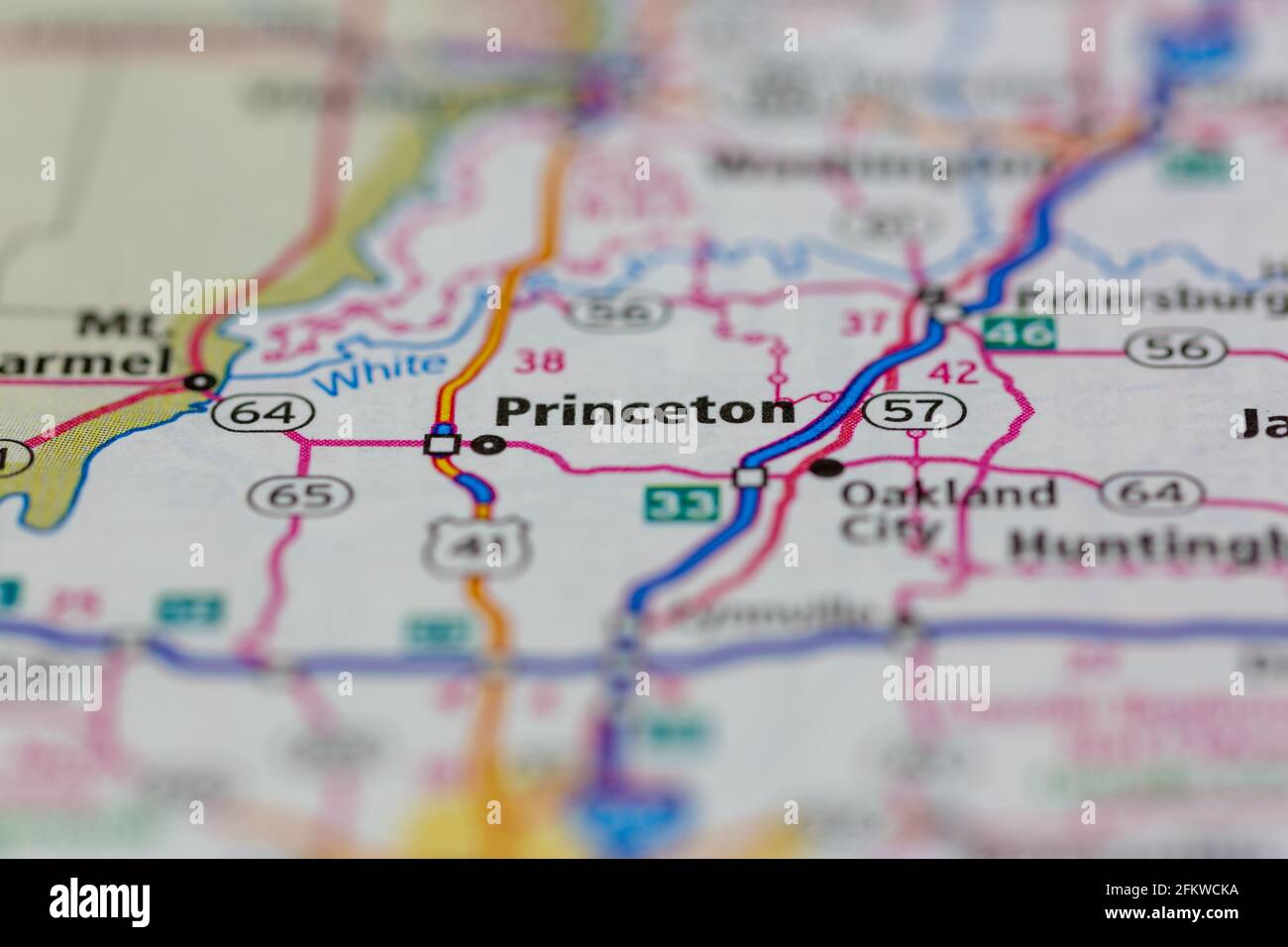 Princeton indiana map hi-res stock photography and images - Alamy