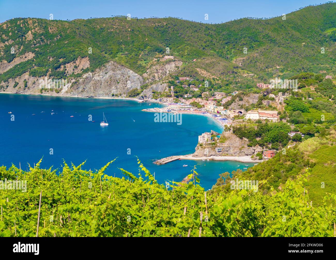 Monterosso al Mare (Italy) - The famous coastline in Liguria region ...