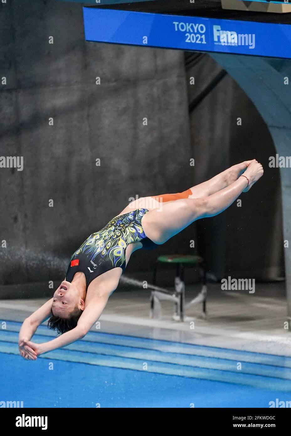 Tokyo. 4th May, 2021. Chen Yiwen of China competes during the women's ...