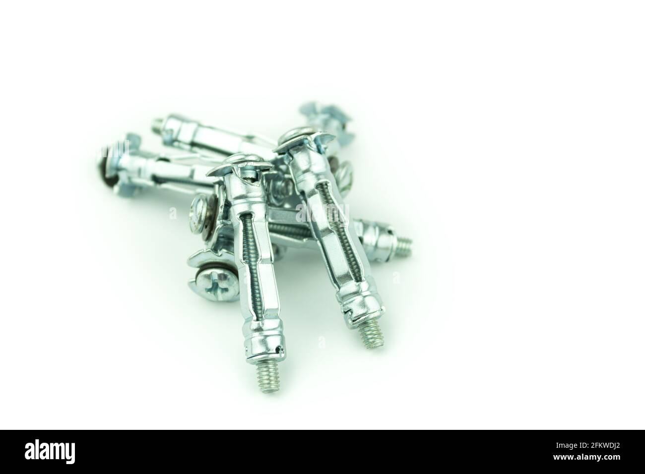 Metal anchor bolt and expansion bolt are used for wall fixing. Dowel ...