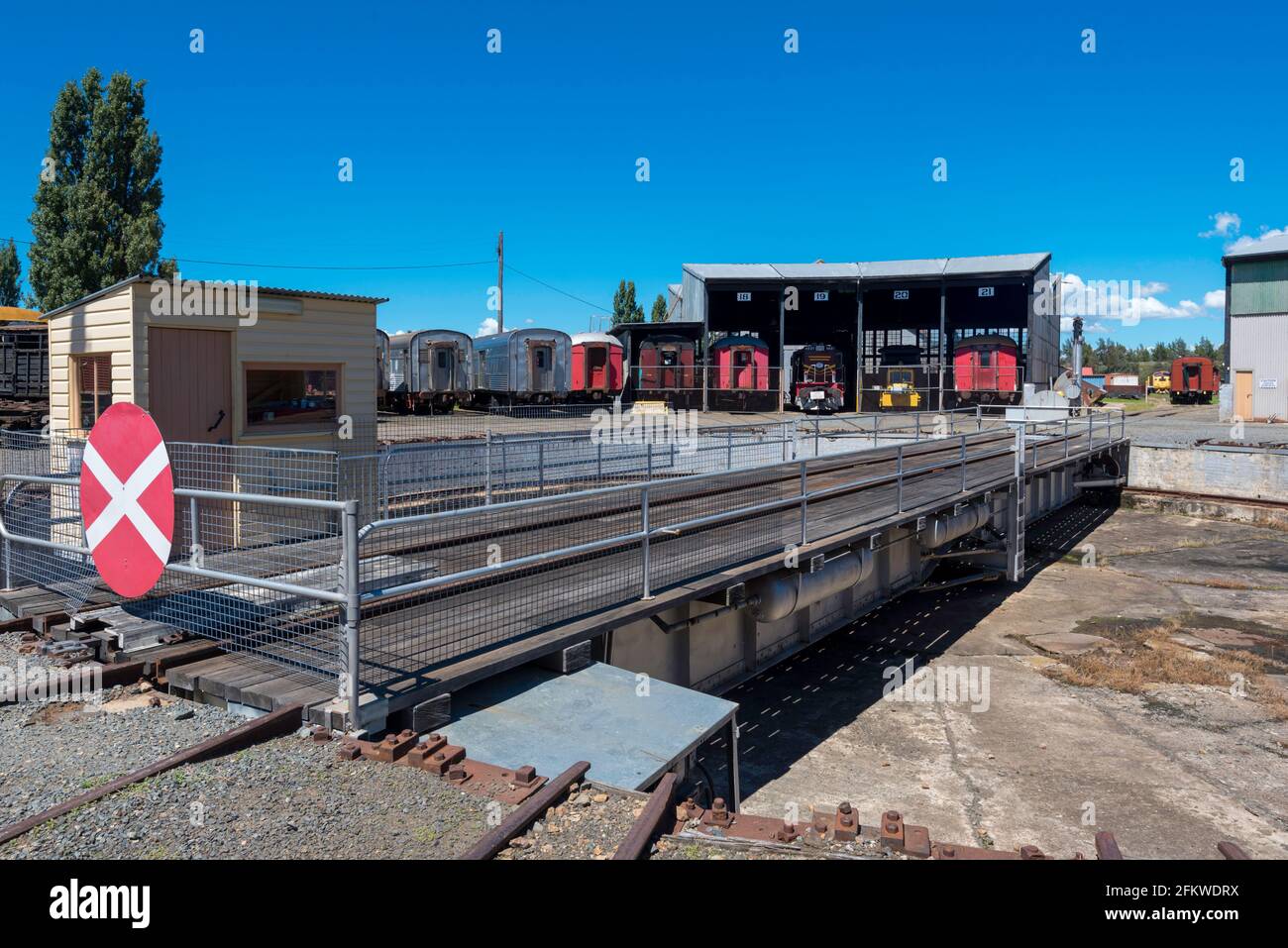 The 1936 constructed 90ft (27m) roundhouse turntable at the Goulburn ...