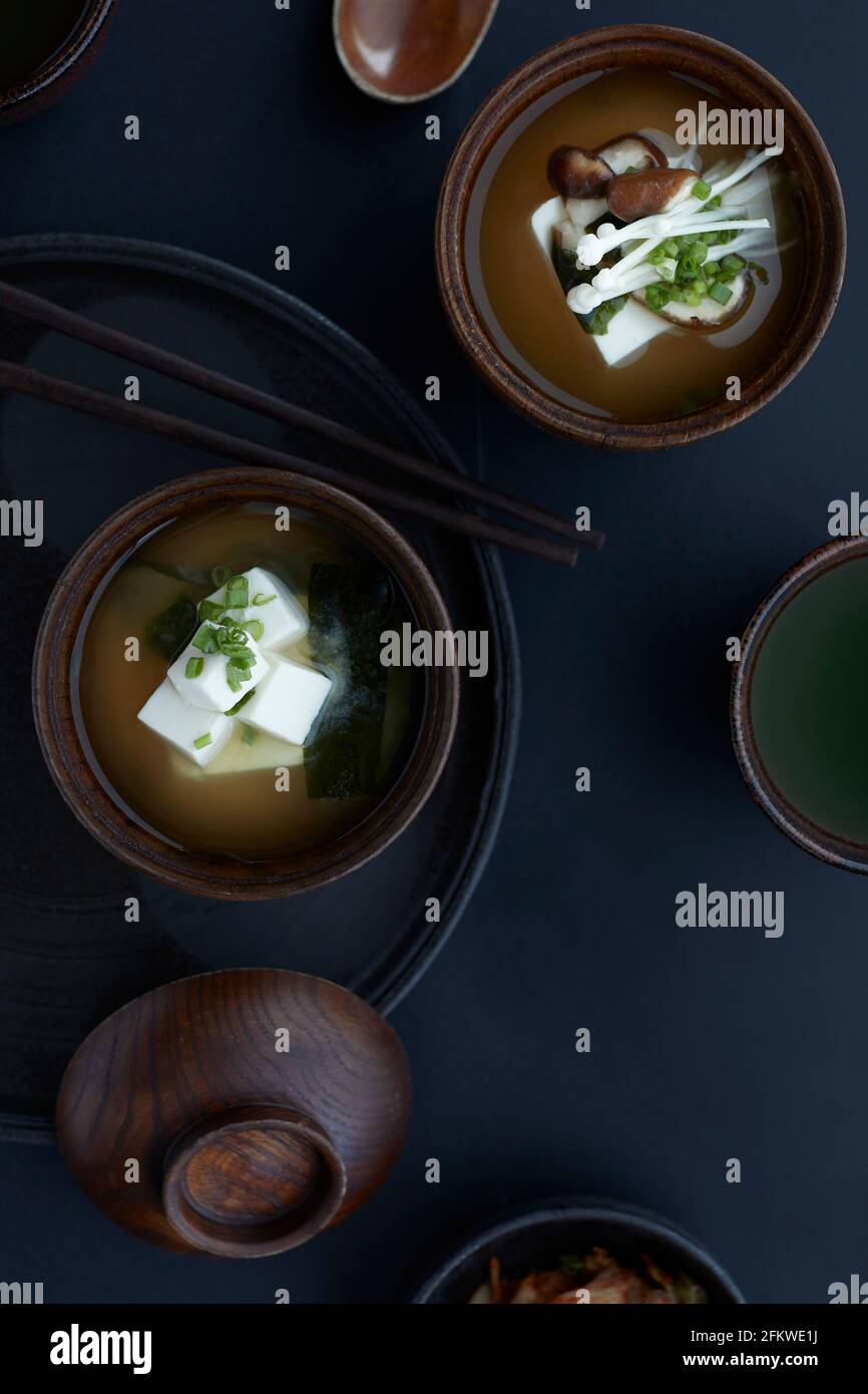Japanese miso soups Stock Photo - Alamy