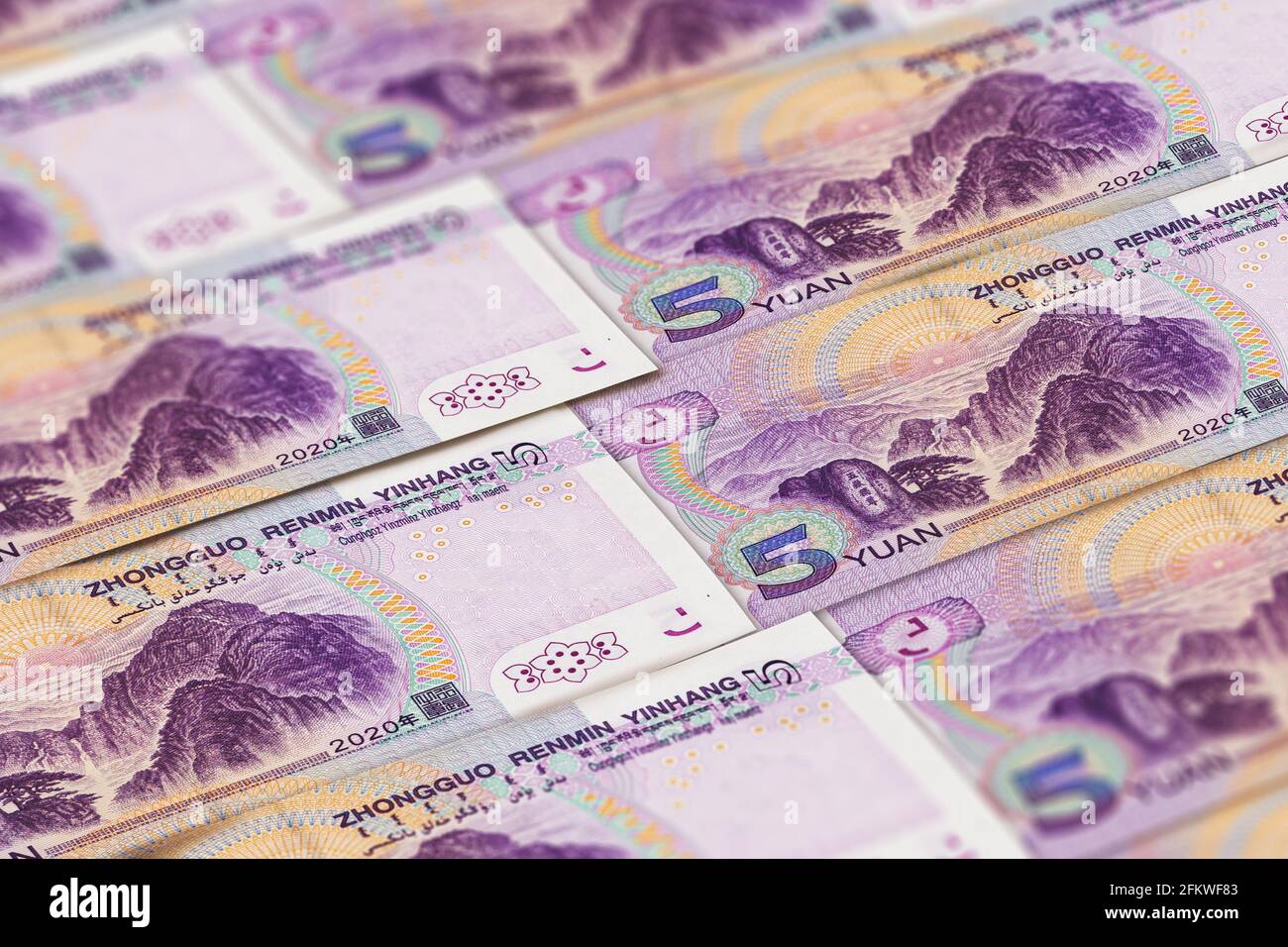 5 Chinese Renminbi banknotes background. China, Beijing Stock Photo - Alamy