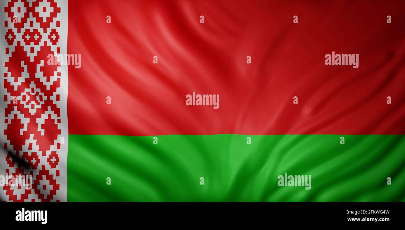 3d rendering of a detail of a silked Belarus flag Stock Photo - Alamy