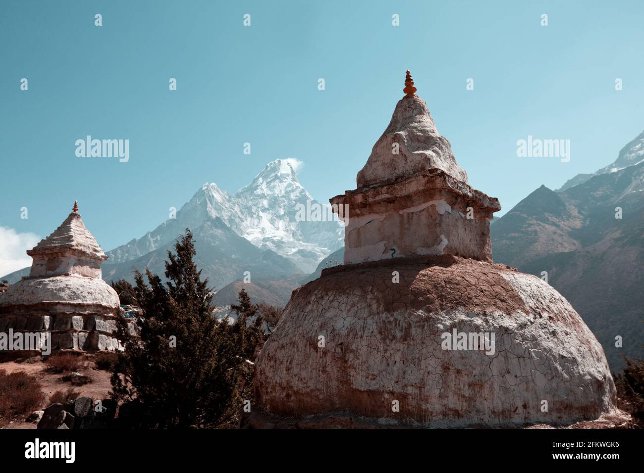 Buddhist stupa in Himalaya mountains, Nepal Stock Photo - Alamy