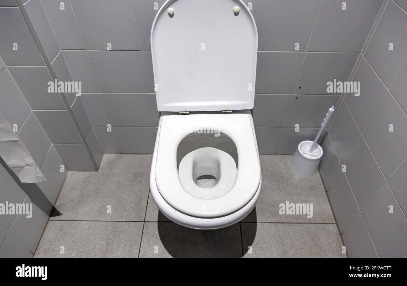 Clean and hygienic bathroom detail in a hospital, health care Stock ...