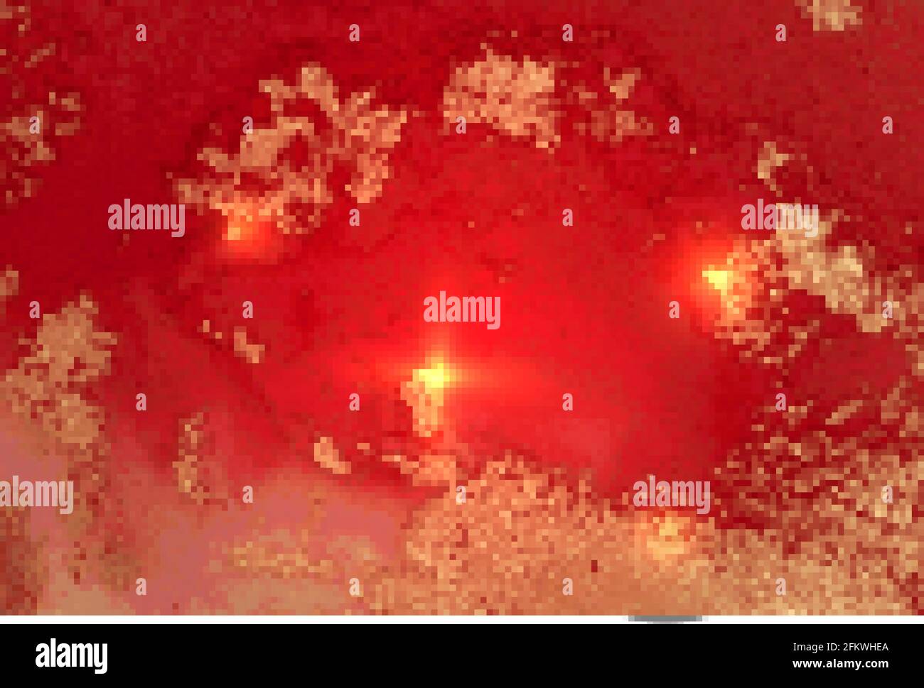 Gold and ruby red pattern with texture of geode and sparkles. Abstract ...