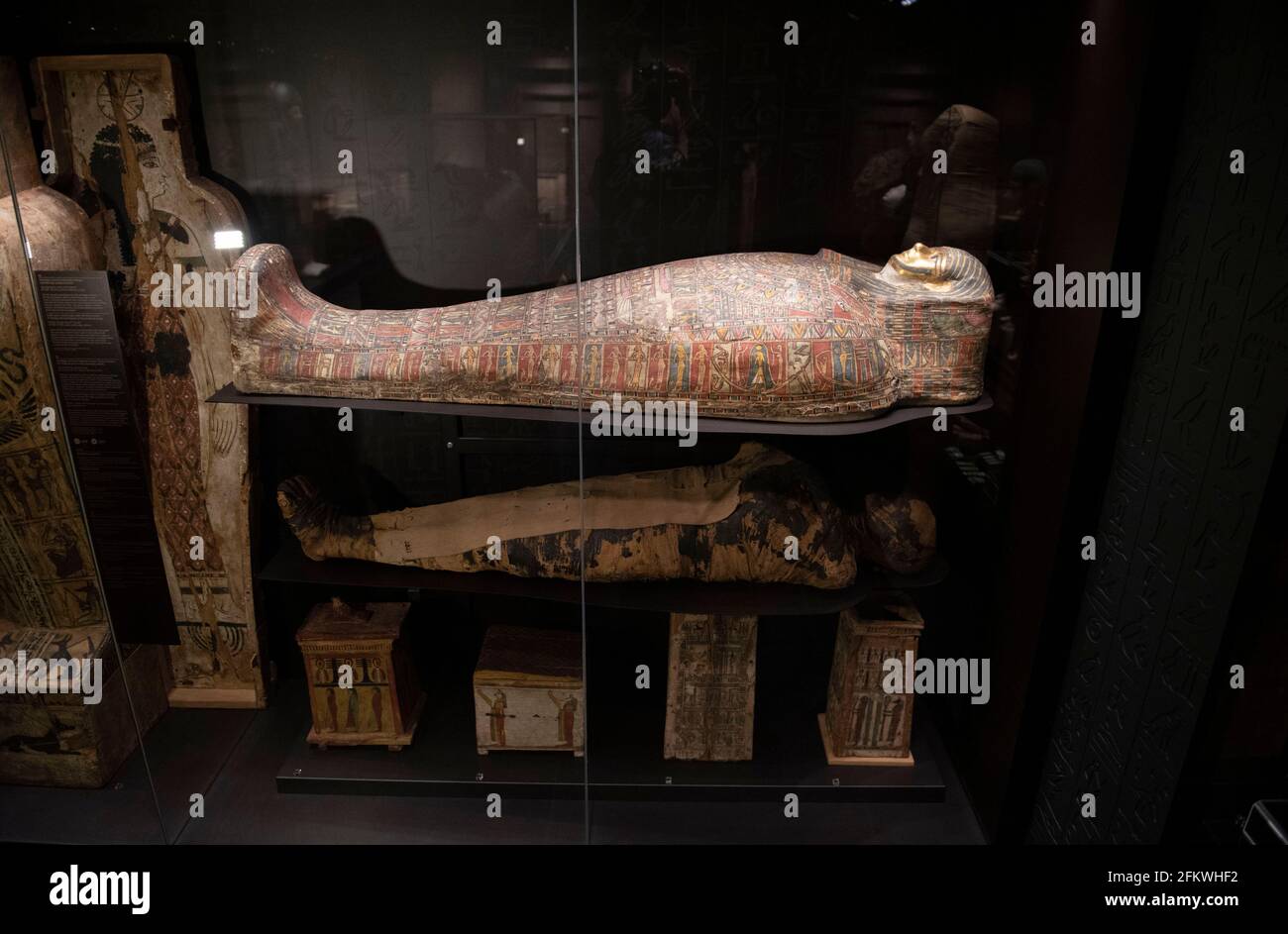 Warsaw, Warsaw, Poland. 4th May, 2021. The pregnant mummy is seen on ...