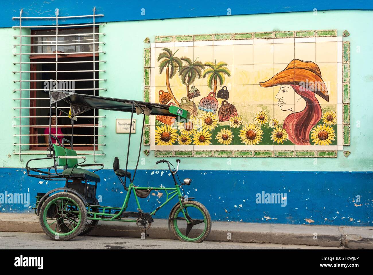 Tile art mural in Las Tunas, Cuba Stock Photo - Alamy