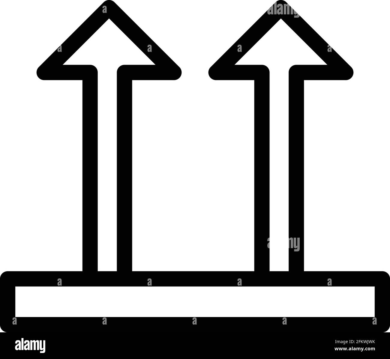 Fragile flat icon isolated Black and White Stock Photos & Images - Alamy