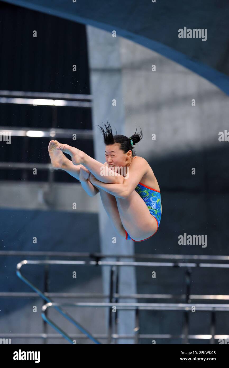 Tokyo Women's 3m Springboard Semi-final at Tokyo Aquatics Centre, Tokyo ...