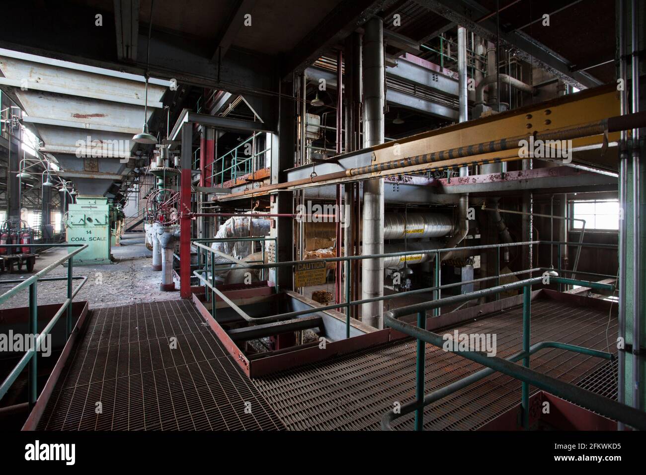 Interior of decaying abandoned industrial power plant Stock Photo - Alamy
