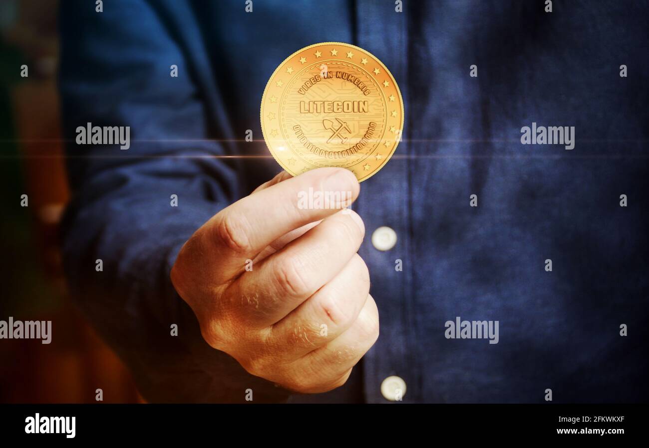 Cryptocurrency concept litecoin hi-res stock photography and images - Alamy