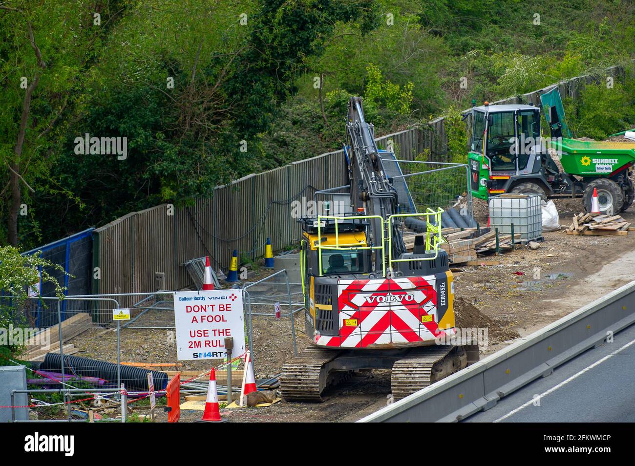 Slough, Berkshire, UK. 4th May, 2021. The M4 is being upgraded to a ...