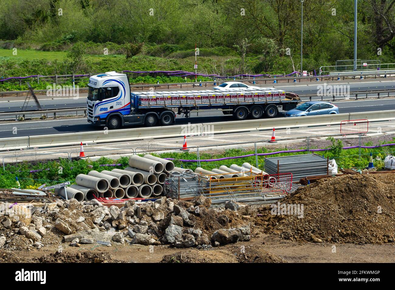 Slough, Berkshire, UK. 4th May, 2021. The M4 is being upgraded to a ...