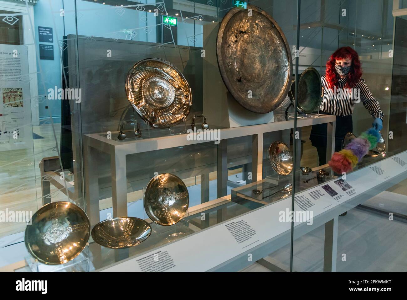 London, UK. 4th May, 2021. Dusting some of the the treasures found in ...