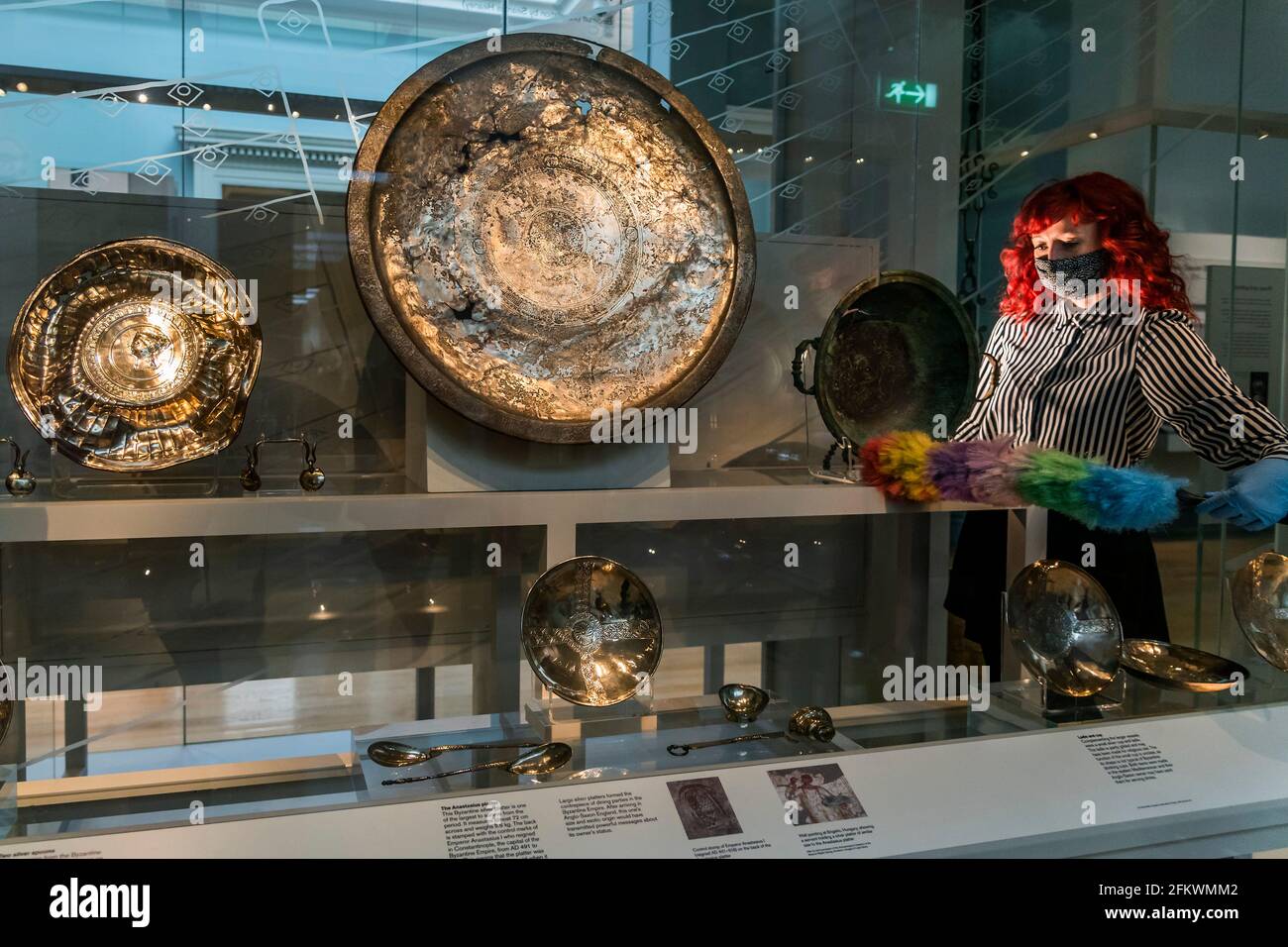 London, UK. 4th May, 2021. Dusting some of the the treasures found in ...