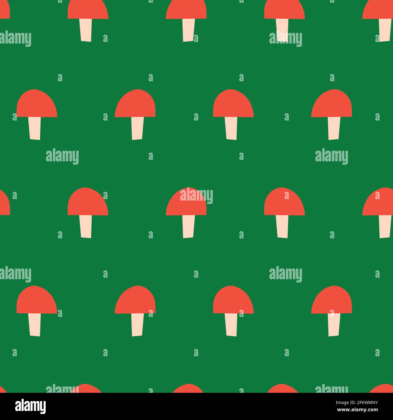 Toadstool Seamless vector background. Mushroom fungi pattern abstract cute. Simple repeating ...