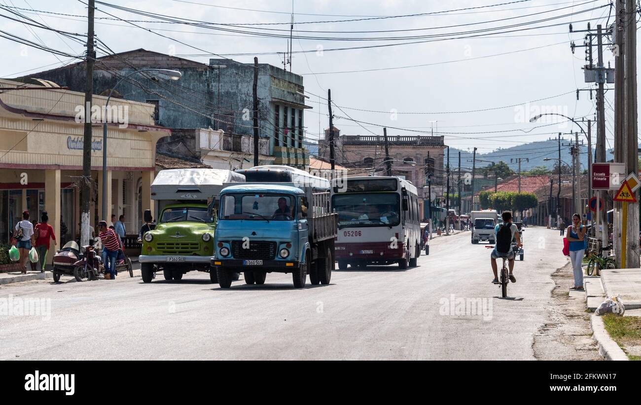 Old Cuban passenger transportation truck, Cuba Stock Photo - Alamy