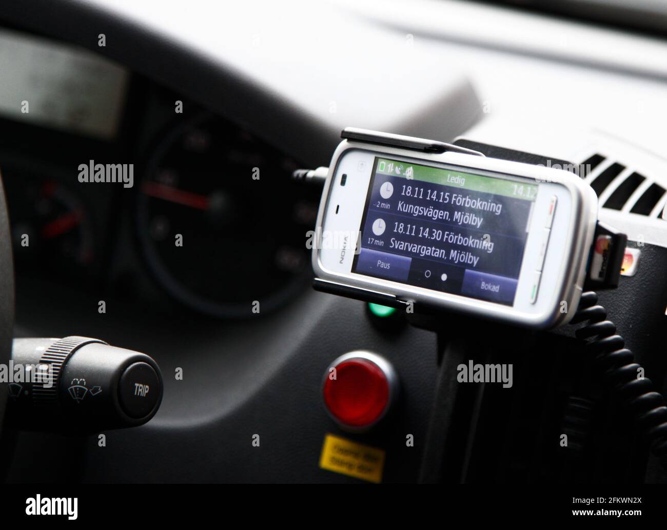 Inside a bus, Mjölby, Sweden Stock Photo - Alamy