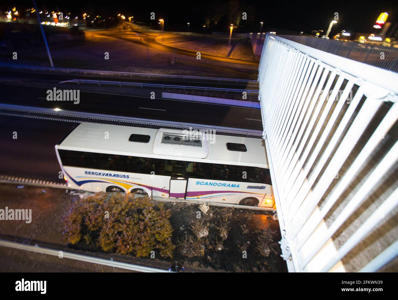 Bus accident at night hi-res stock photography and images - Alamy