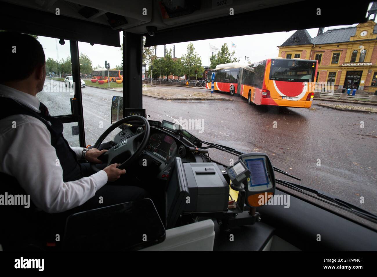 Bus driver, Östgötatrafiken, Linköping, Sweden Stock Photo - Alamy