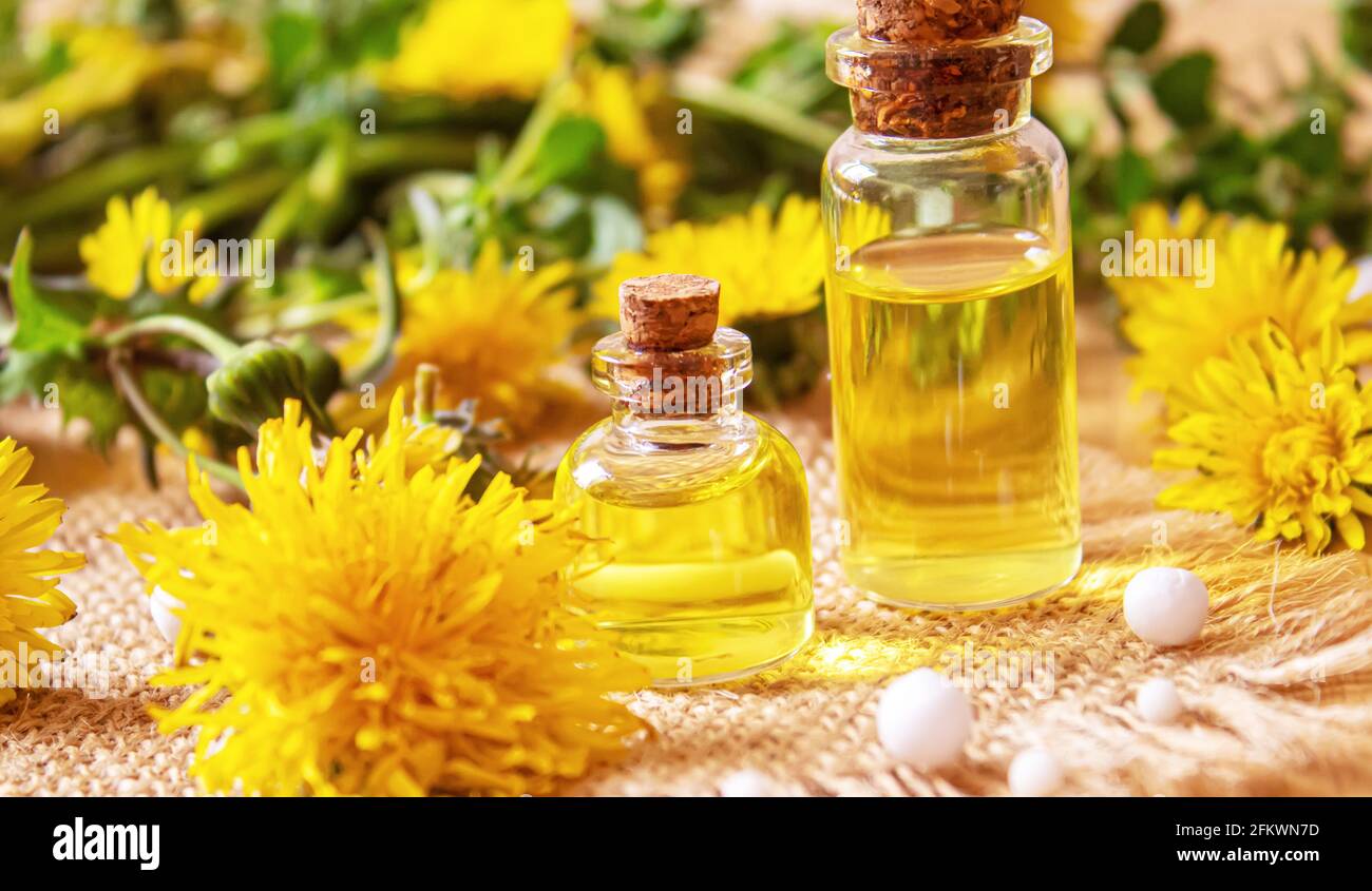 Celandine dandelion extract in a littel bottle, treatment, medicine ...