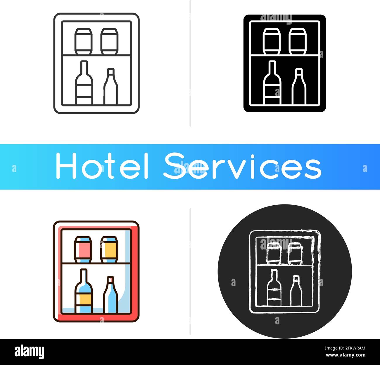 Hotel mini bar fridge Stock Vector Images - Alamy