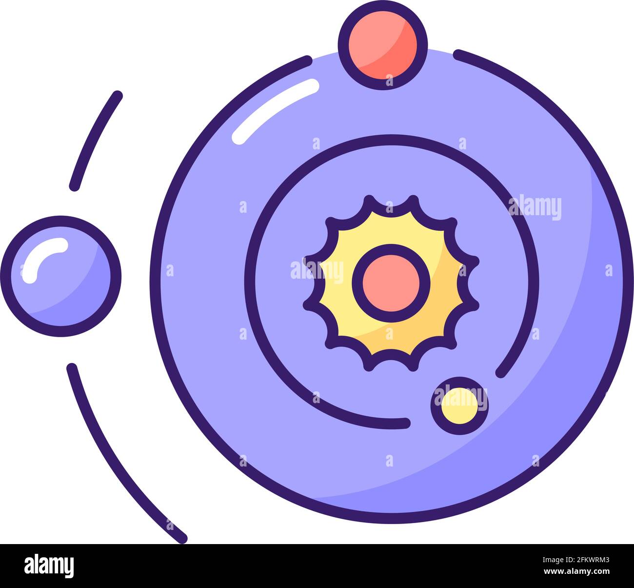 Solar system RGB color icon Stock Vector Image & Art - Alamy